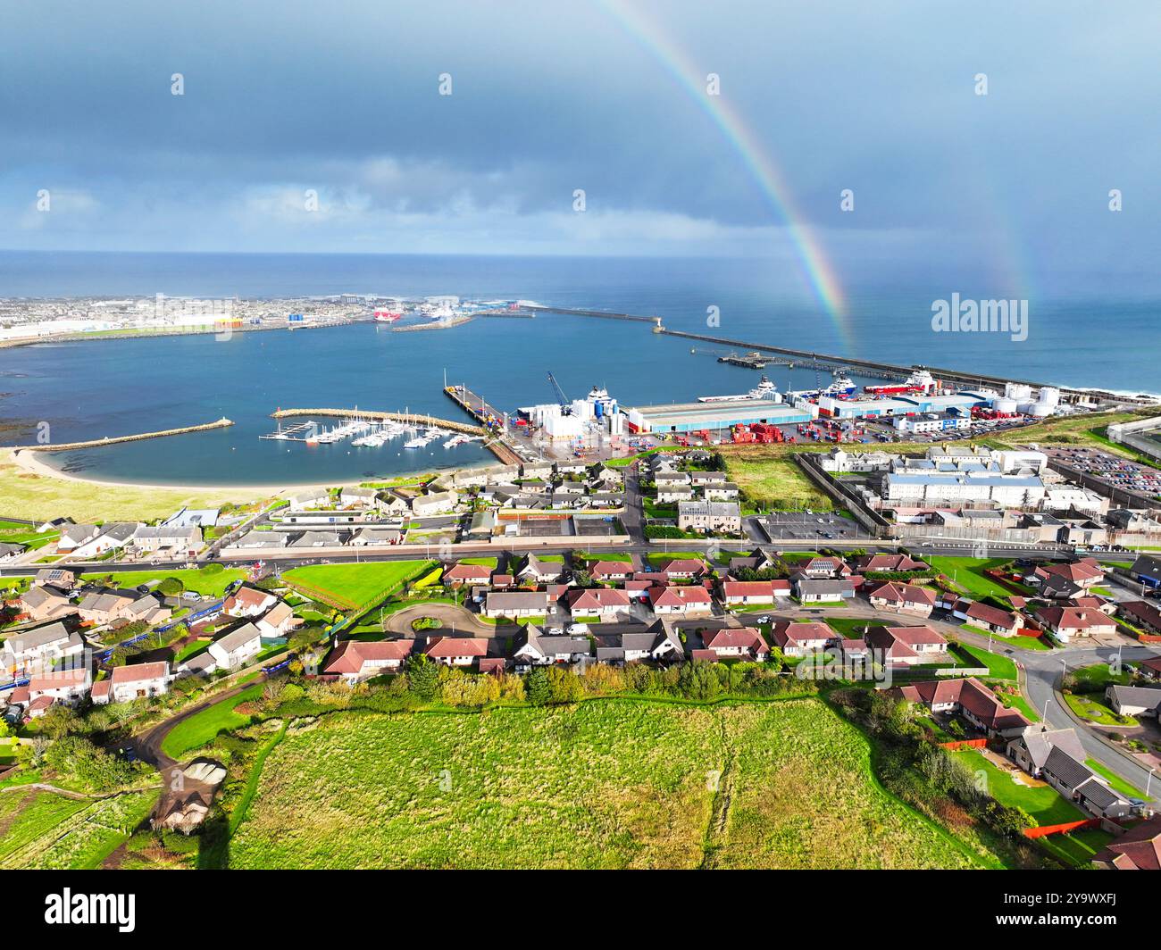 Aerial drone view of Peterhead Aberdeenshire Stock Photo - Alamy