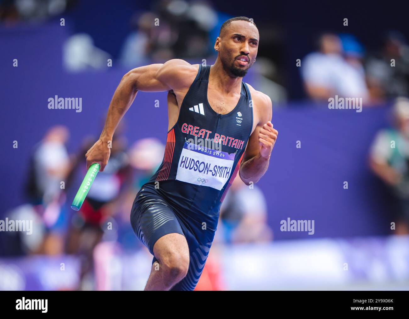 Matthew Hudson-Smith participating in the 4X400 meters relay at the ...