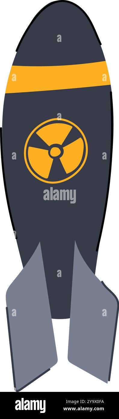 explosion atomic bomb cartoon vector illustration Stock Vector Image ...