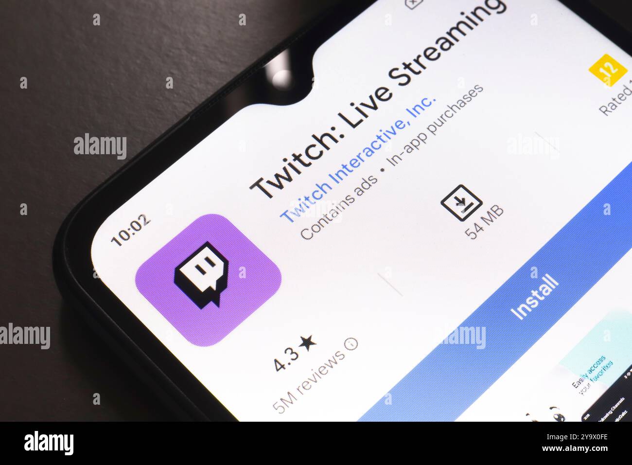 October 11, 2024, Brazil. In this photo illustration, the Twitch app ...