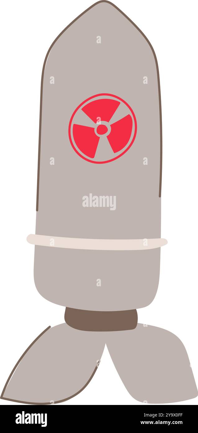 detonation atomic bomb cartoon vector illustration Stock Vector Image ...