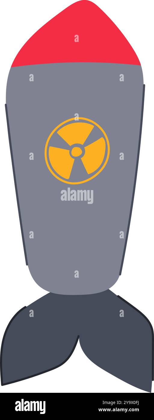 fusion atomic bomb cartoon vector illustration Stock Vector Image & Art ...