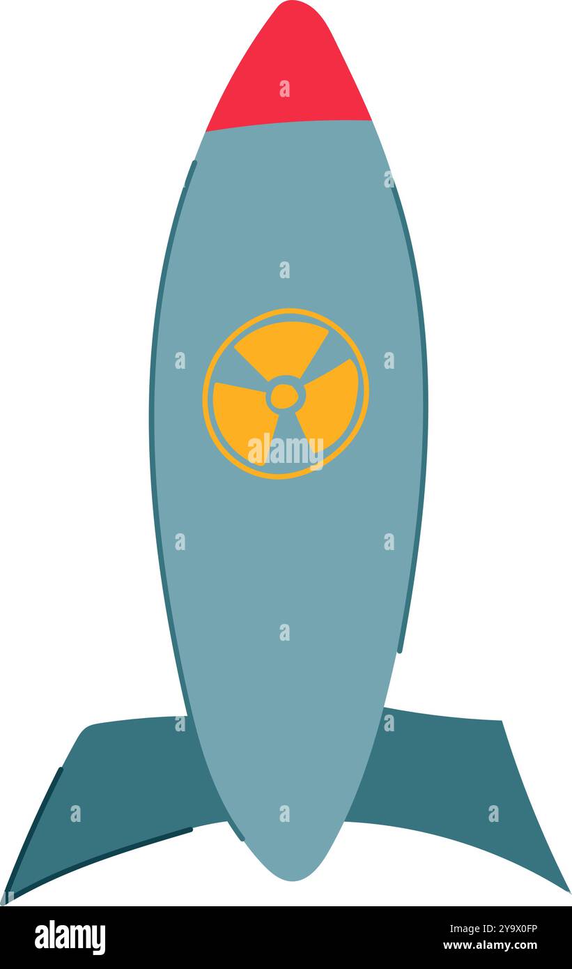 uranium atomic bomb cartoon vector illustration Stock Vector Image ...