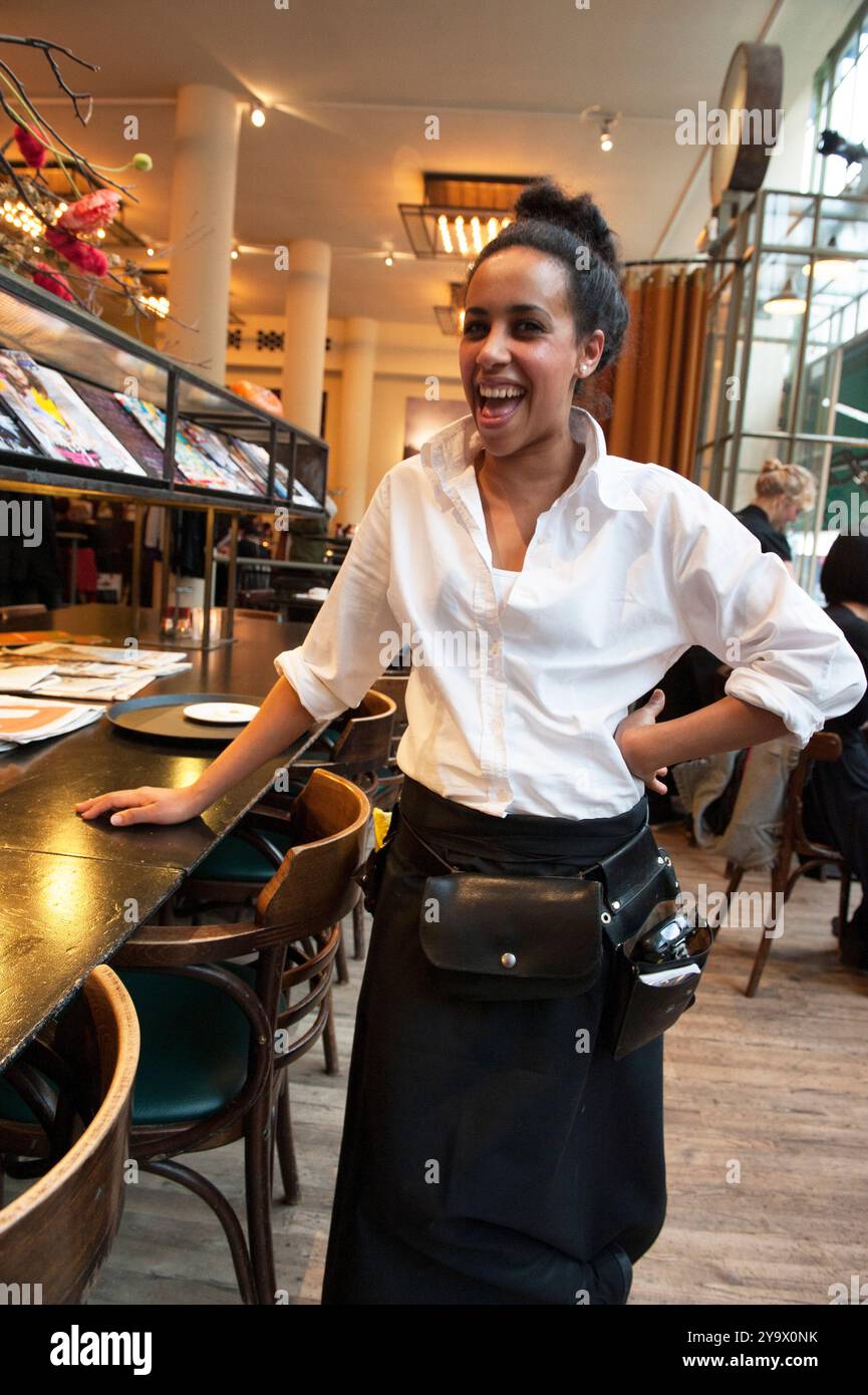 Portrait Waitress in Cafe Restaurant Dudok on Meent, Rotterdam ...