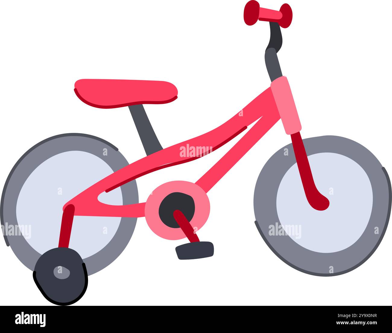 training balance bike cartoon vector illustration Stock Vector Image ...