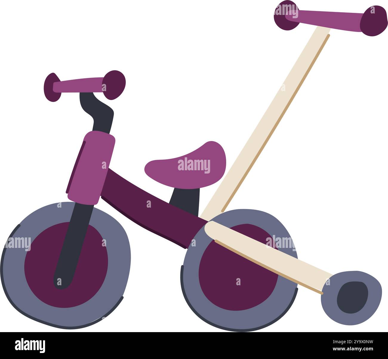 ride balance bike cartoon vector illustration Stock Vector Image & Art - Alamy