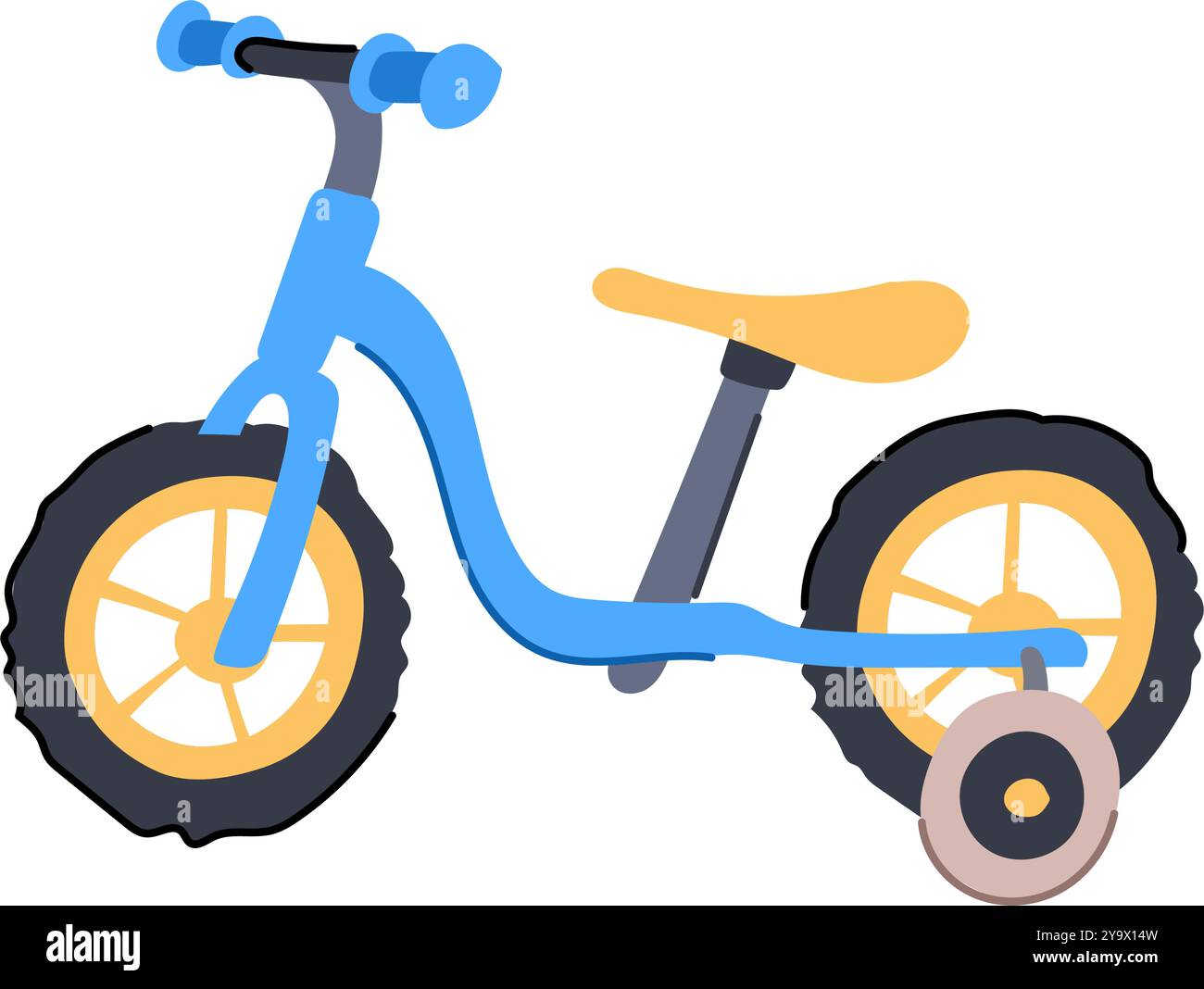 wheels balance bike cartoon vector illustration Stock Vector Image ...