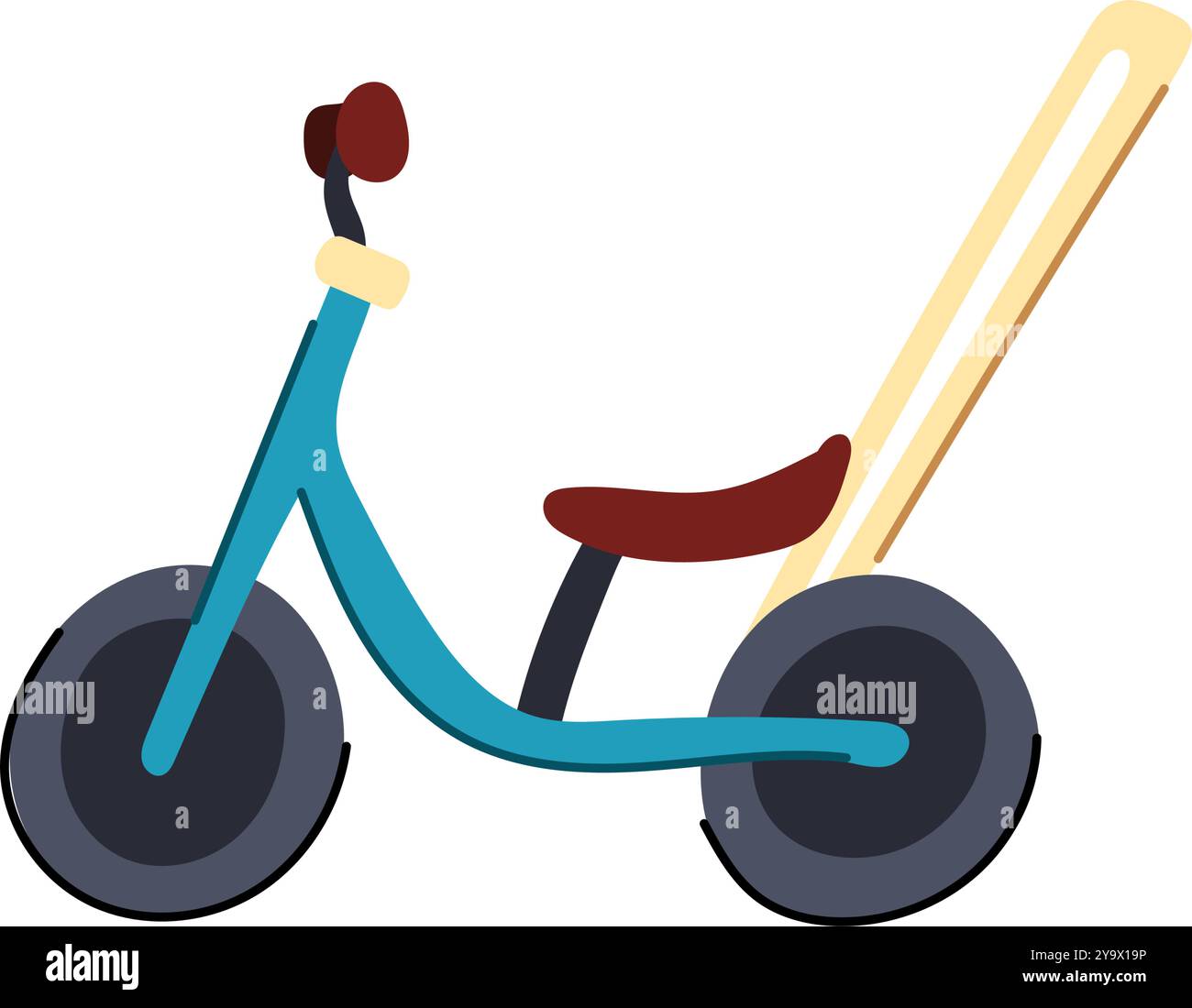 fun balance bike cartoon vector illustration Stock Vector Image & Art - Alamy