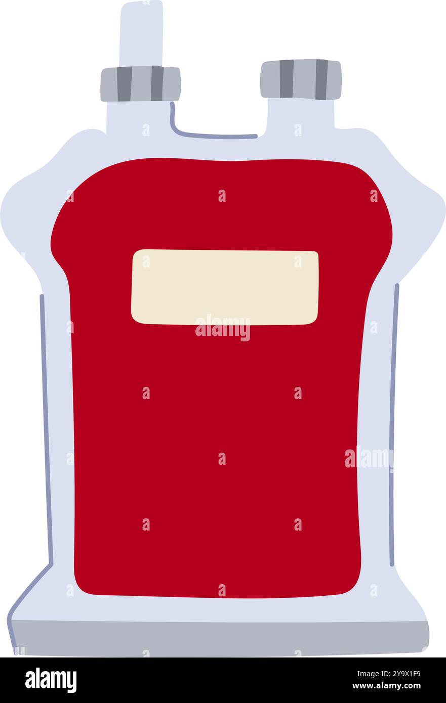 plasma blood donor bag cartoon vector illustration Stock Vector Image ...