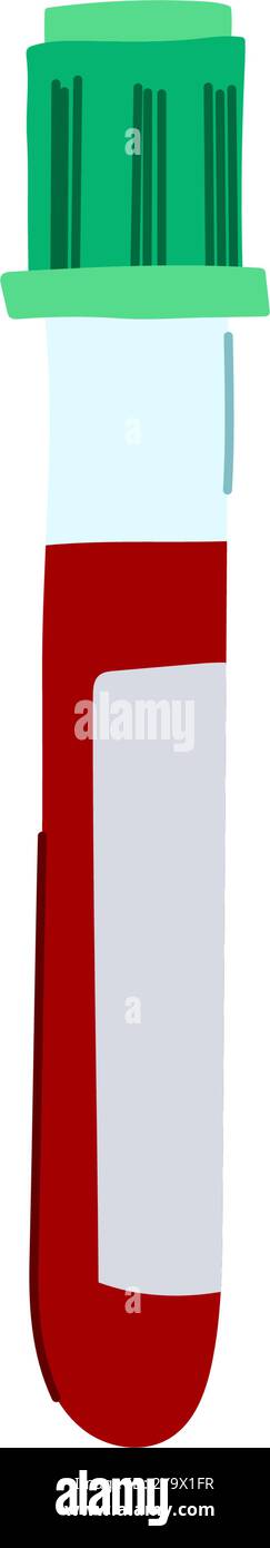 diagnostics blood test vial cartoon vector illustration Stock Vector ...