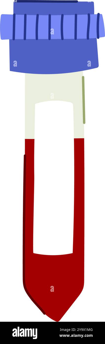 phlebotomy blood test vial cartoon vector illustration Stock Vector ...