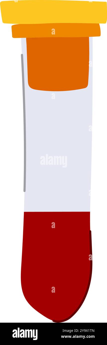 serum blood test vial cartoon vector illustration Stock Vector Image ...