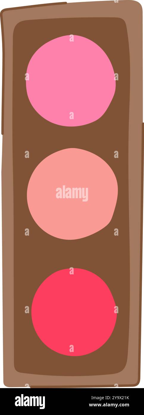 matte blush compact cartoon vector illustration Stock Vector Image ...