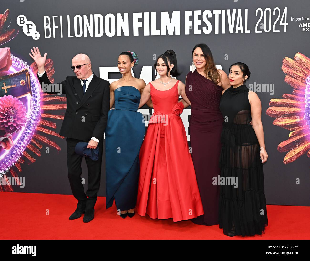 LONDON, ENGLAND: 11th October 2024: Jacques Audiard, Zoe Saldaña, Selena Gomez, Karla Sofía ...