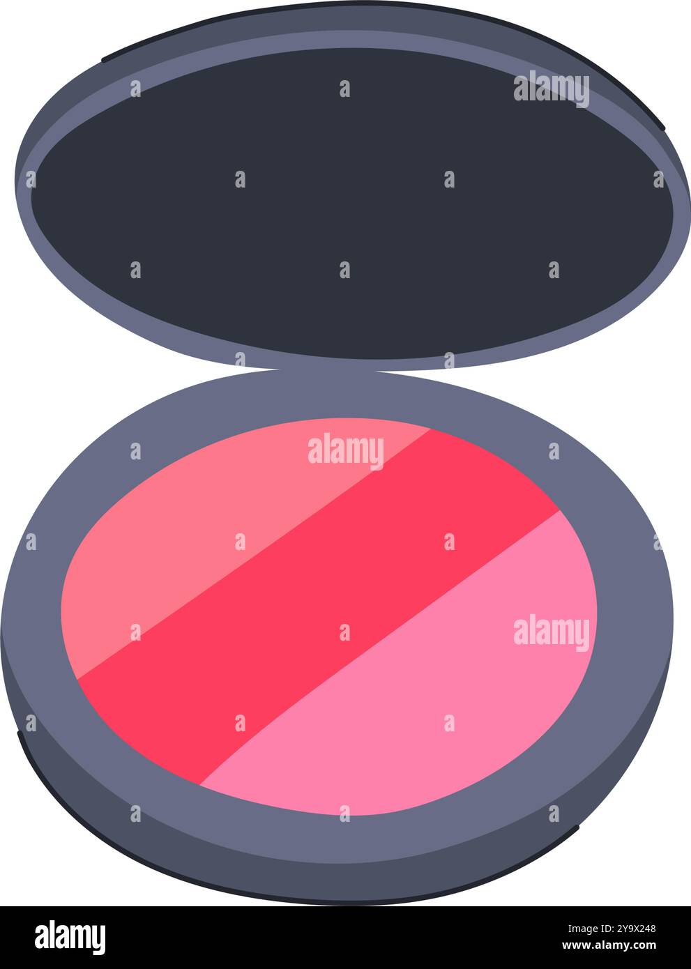 palette blush compact cartoon vector illustration Stock Vector Image ...