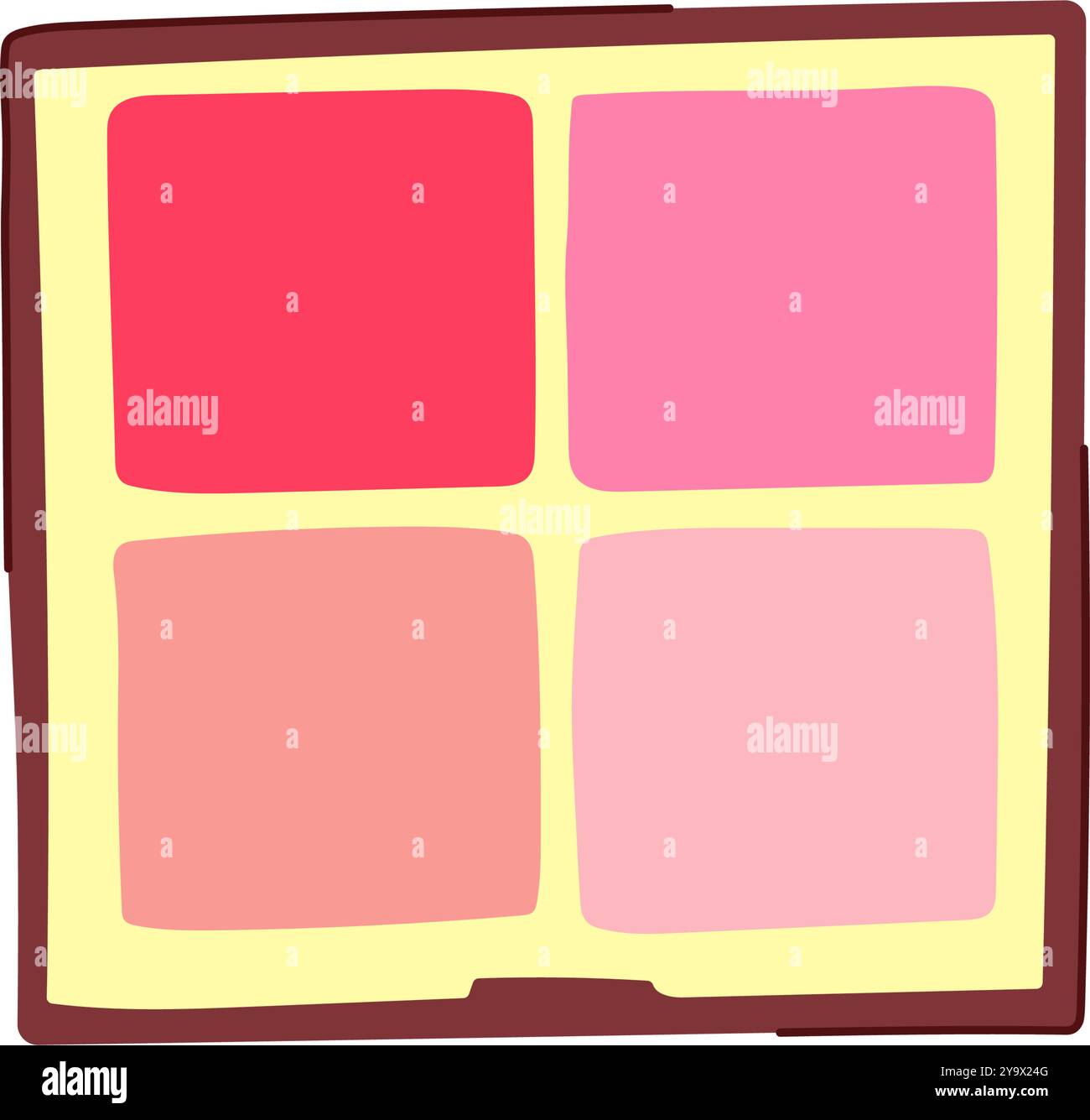 shimmer blush compact cartoon vector illustration Stock Vector Image ...