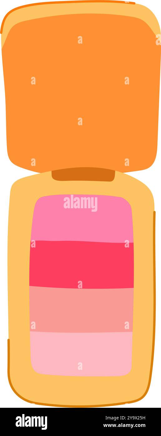 makeup blush compact cartoon vector illustration Stock Vector Image ...