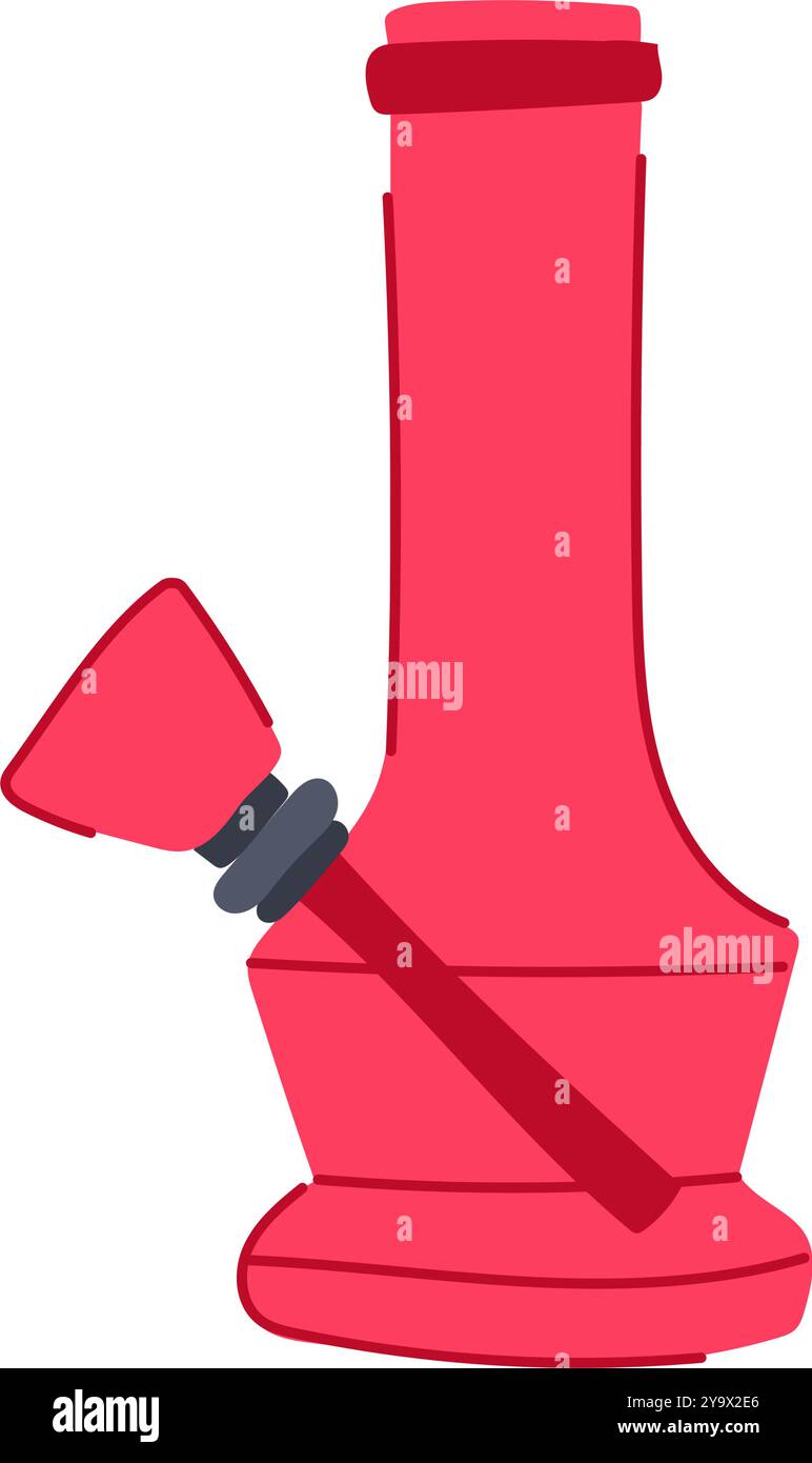 flower bong cannabis cartoon vector illustration Stock Vector Image ...