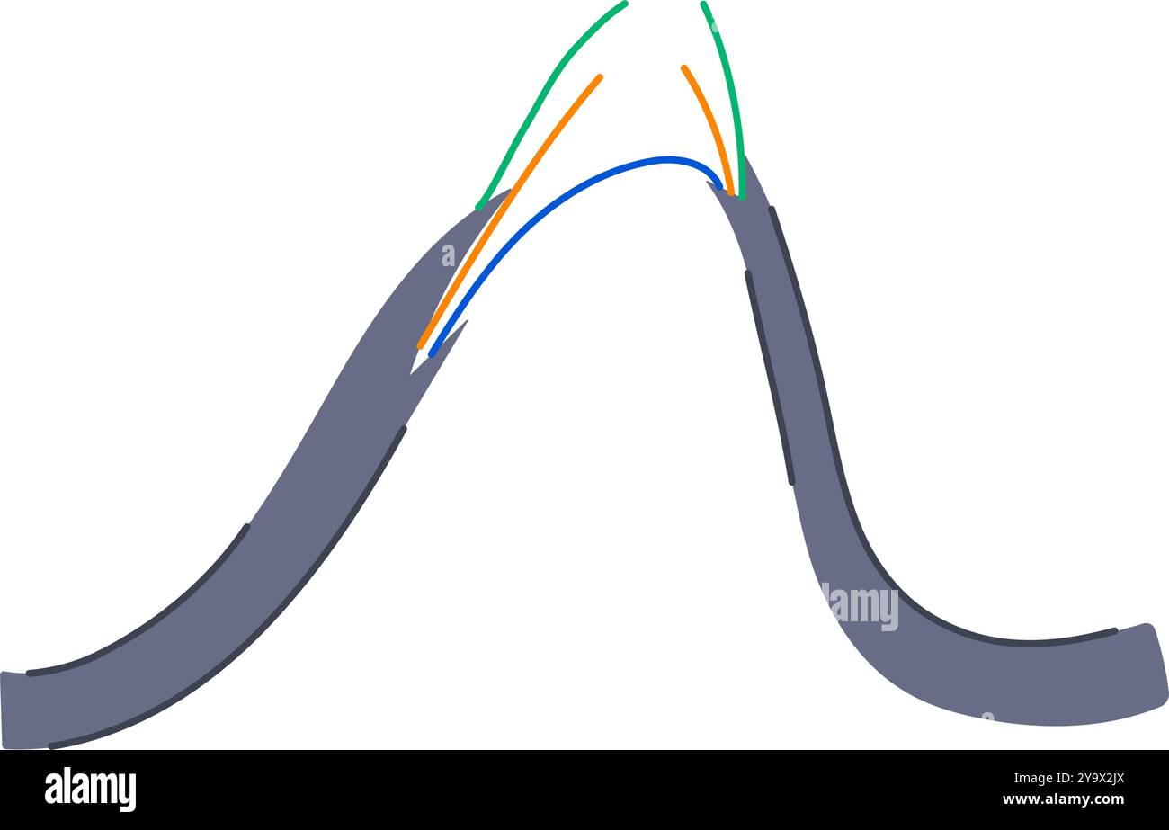 splice broken cable cartoon vector illustration Stock Vector Image ...