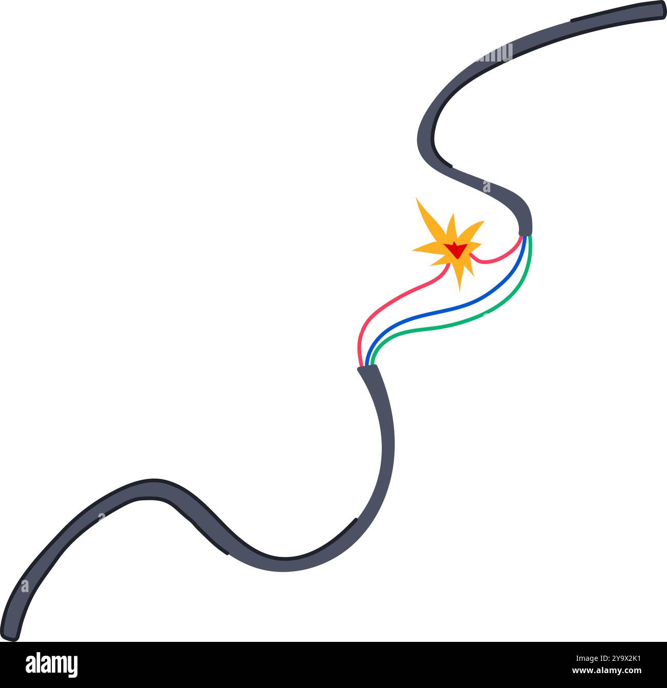 Wiring harness Stock Vector Images - Alamy