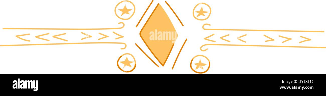 galaxy celestial divider border cartoon vector illustration Stock ...