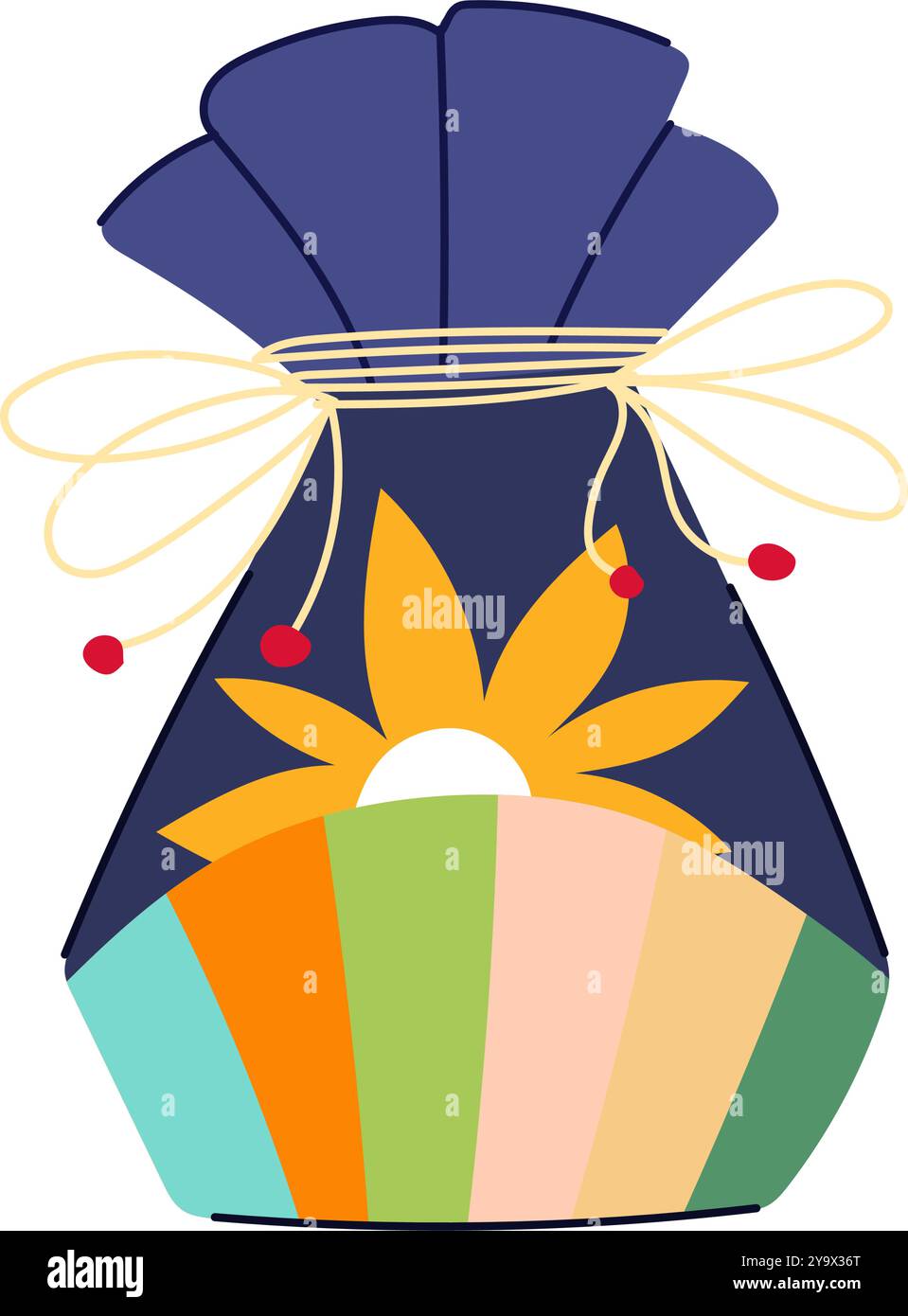gift chinese lucky bag cartoon vector illustration Stock Vector Image ...