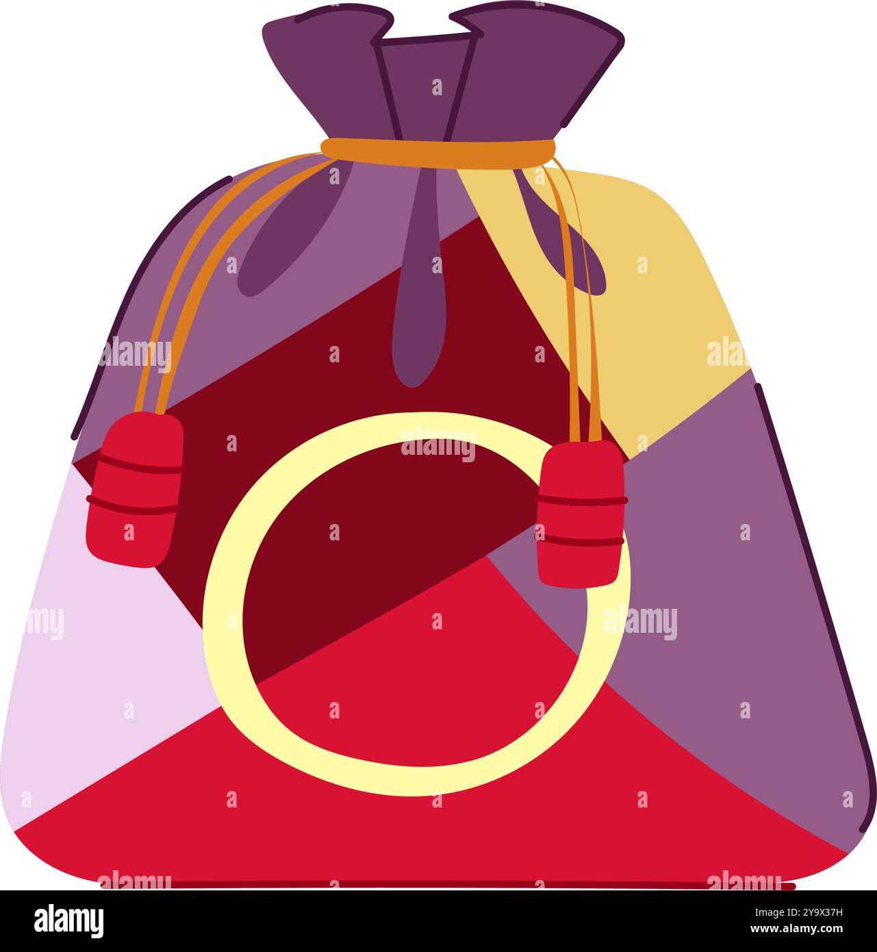 happiness chinese lucky bag cartoon vector illustration Stock Vector ...
