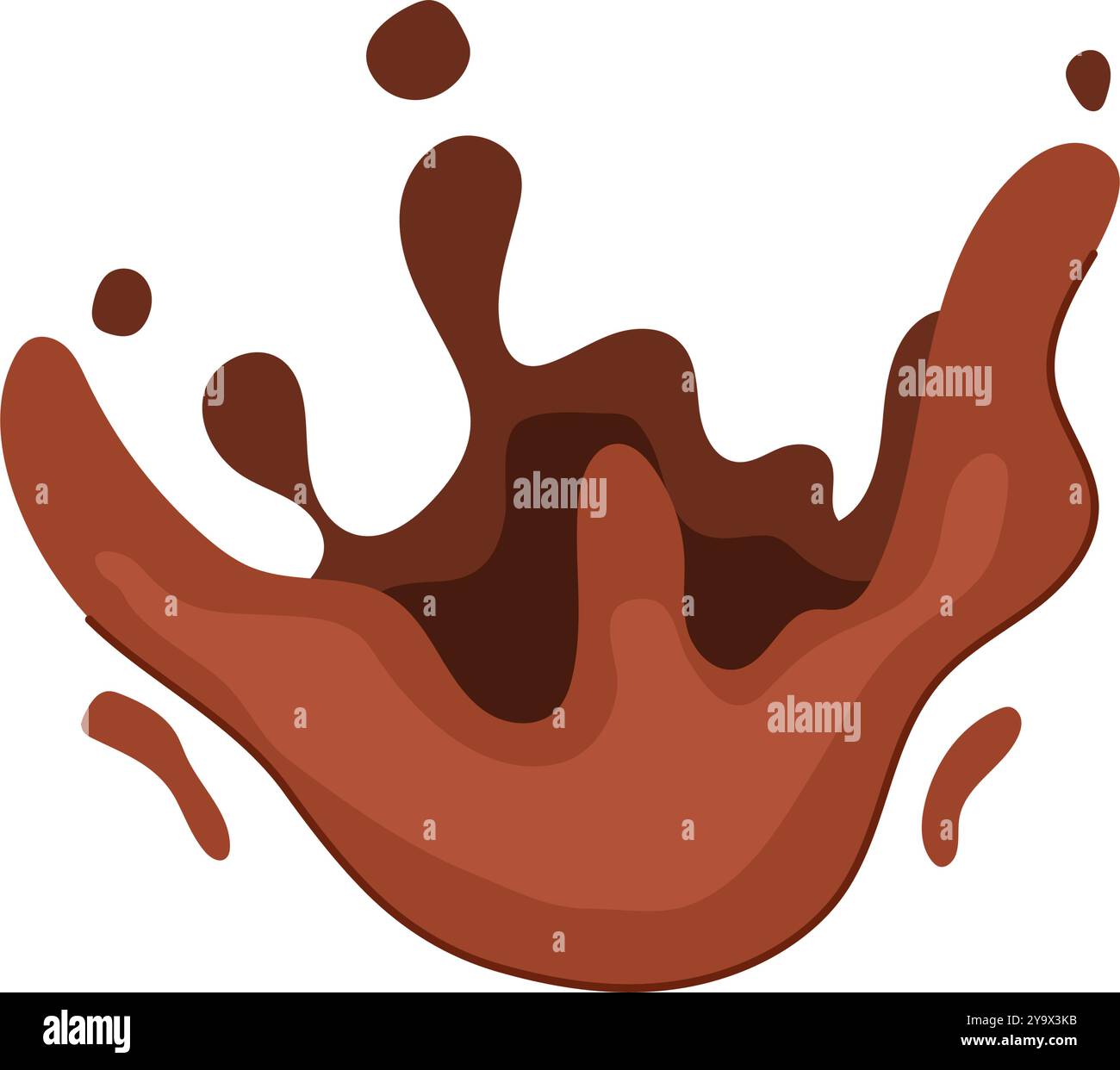 rich chocolate splash cartoon vector illustration Stock Vector Image ...