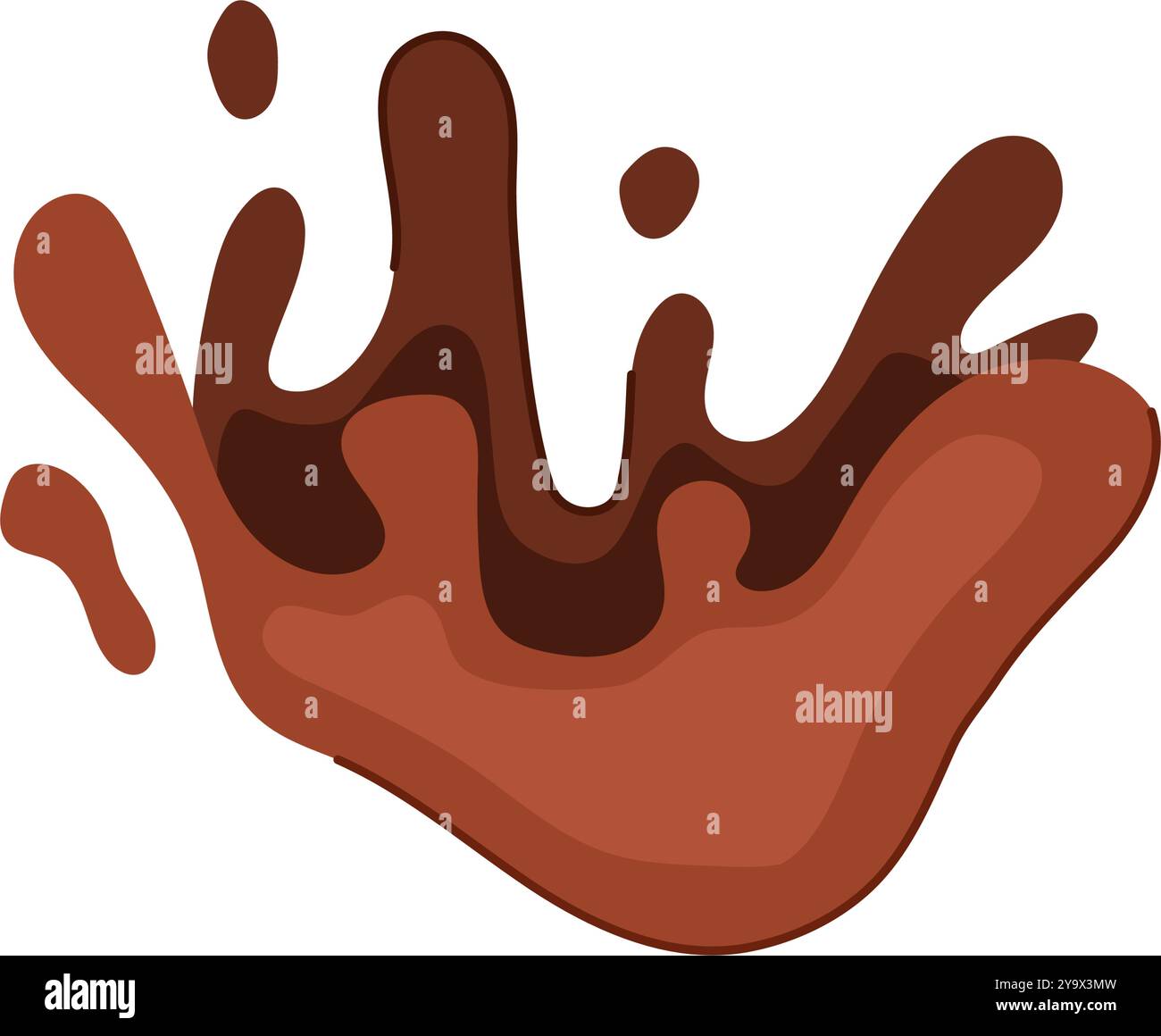 gourmet chocolate splash cartoon vector illustration Stock Vector Image ...