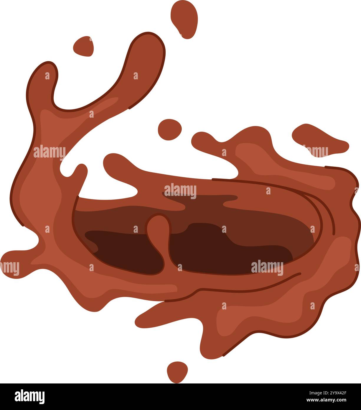 sweet chocolate splash cartoon vector illustration Stock Vector Image ...