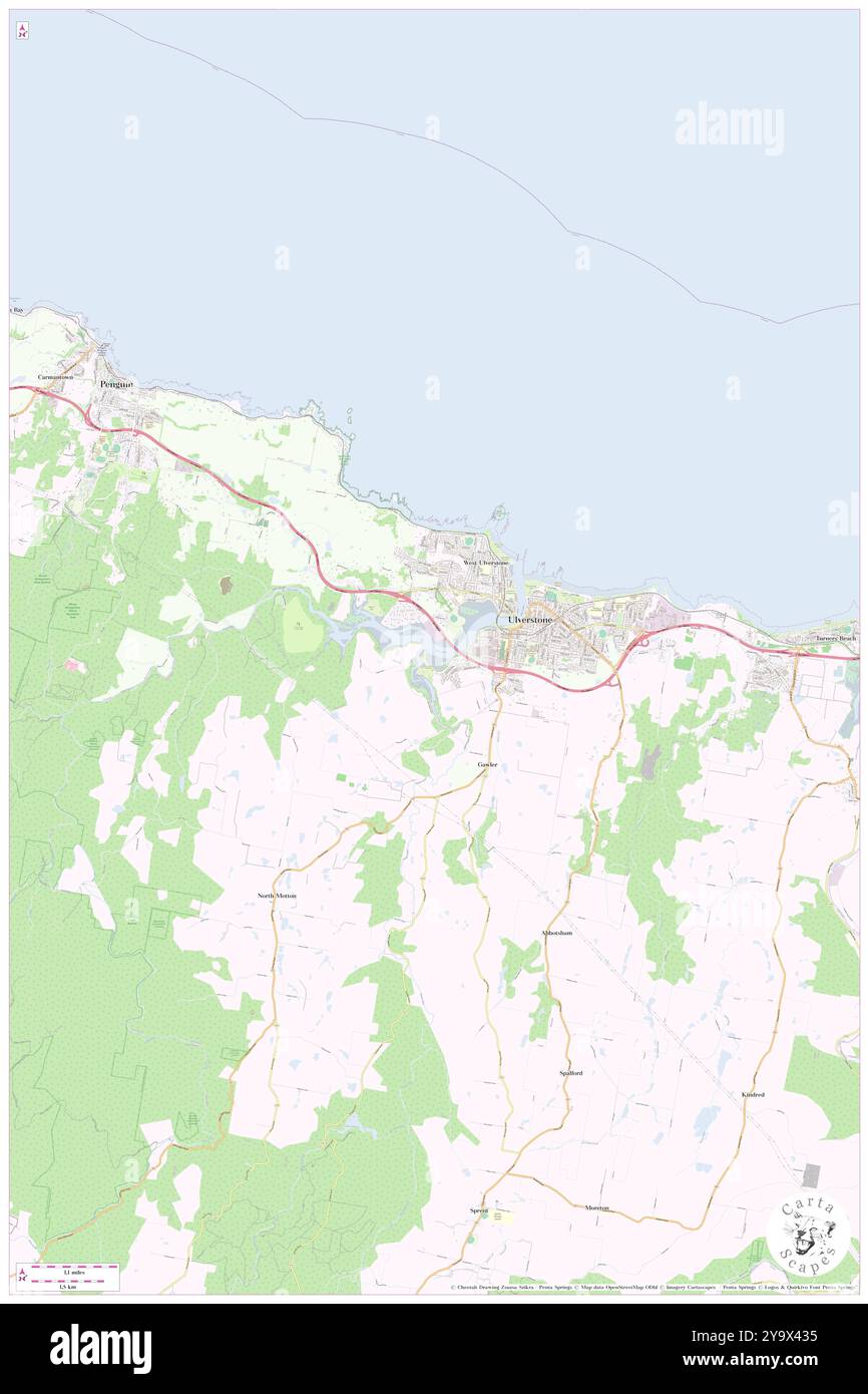 Ulverstone, Central Coast, AU, Australia, Tasmania, S 41 9' 36'', N 146 ...