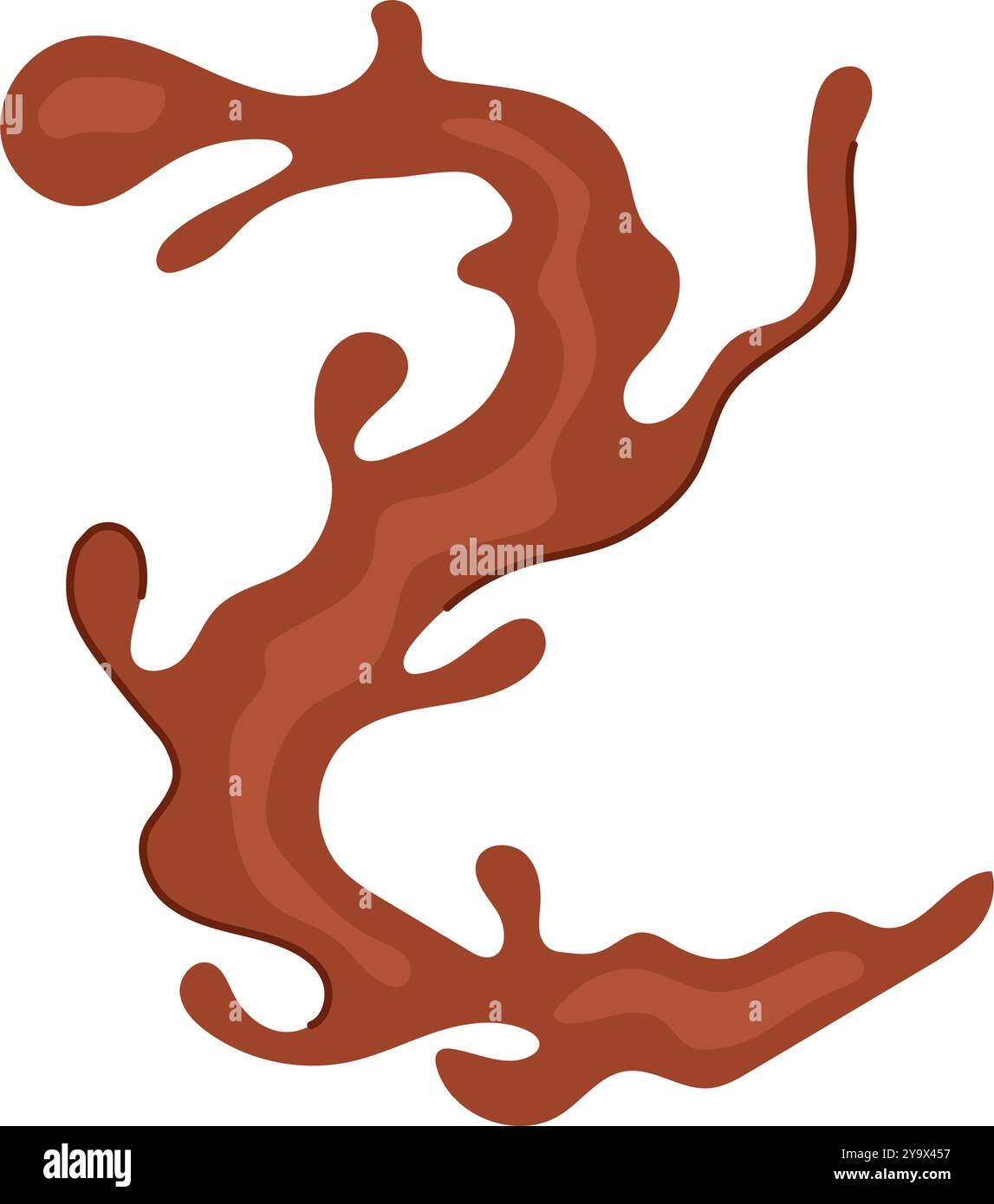 decadent chocolate splash cartoon vector illustration Stock Vector ...