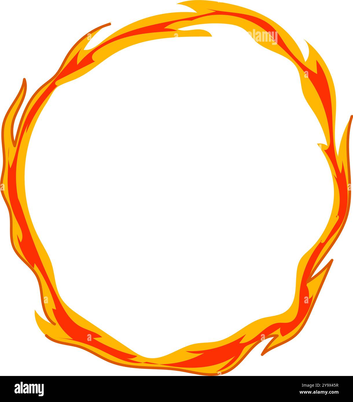 wild circle fire cartoon vector illustration Stock Vector Image & Art ...