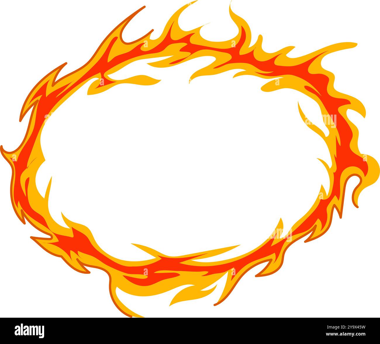 heat circle fire cartoon vector illustration Stock Vector Image & Art ...