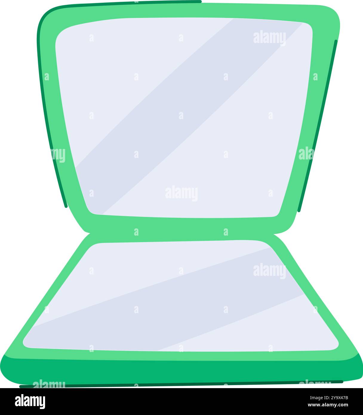 travel compact mirror cartoon vector illustration Stock Vector Image ...