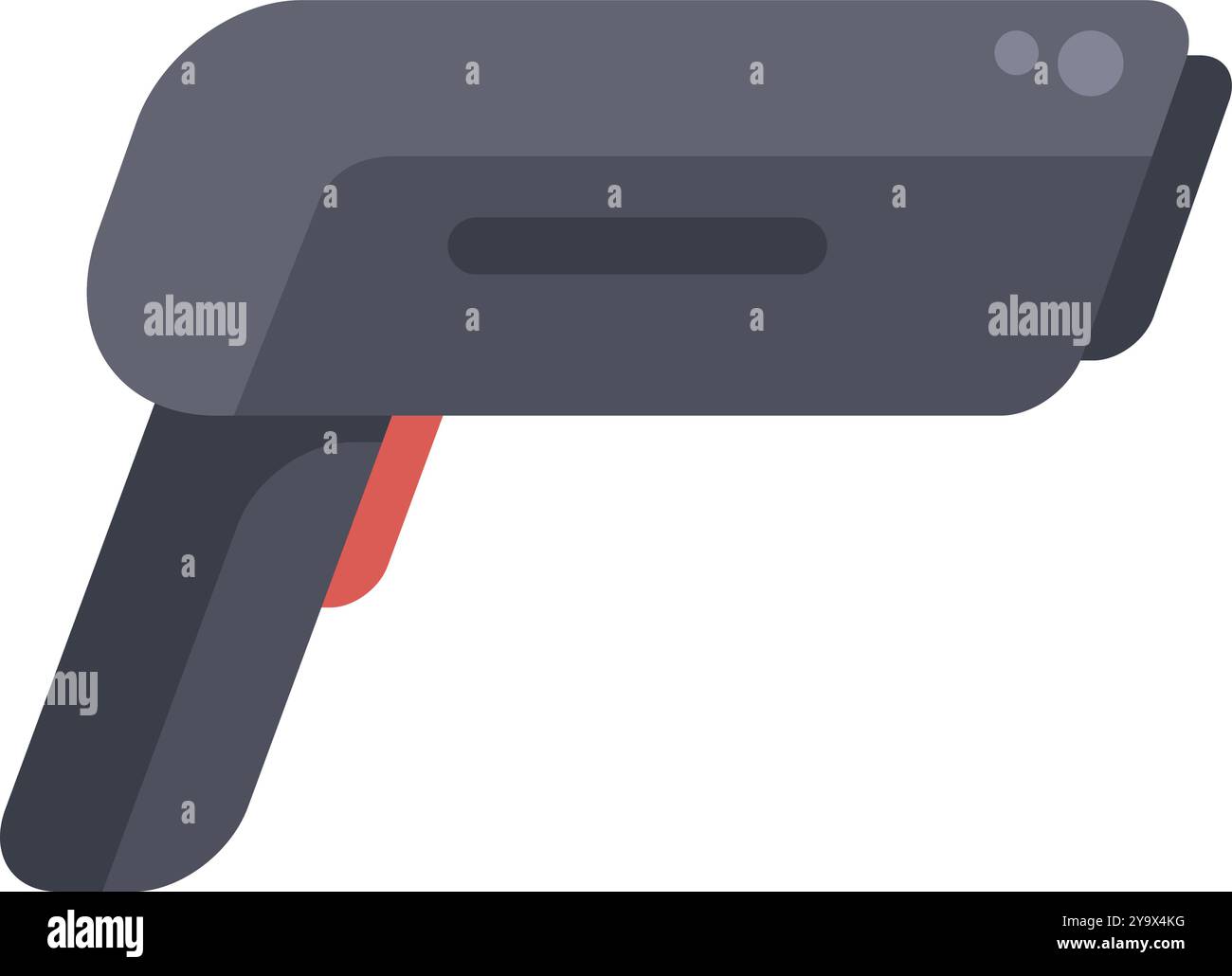 Simple modern barcode scanner scanning a barcode illustration with a ...