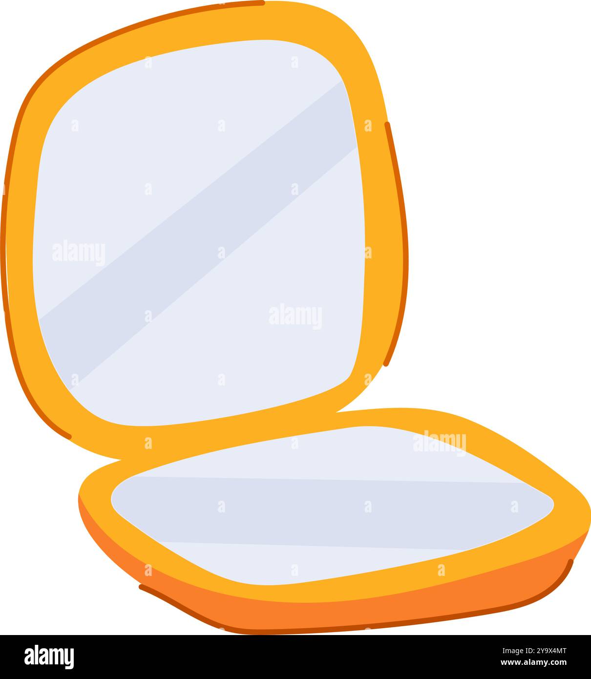 purse compact mirror cartoon vector illustration Stock Vector Image ...