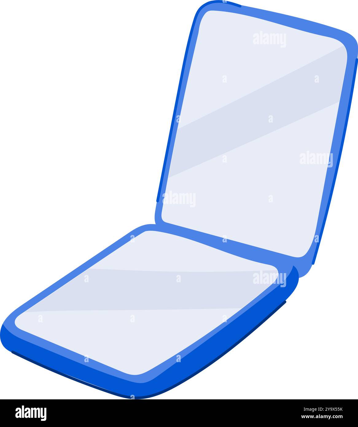 pocket compact mirror cartoon vector illustration Stock Vector Image ...