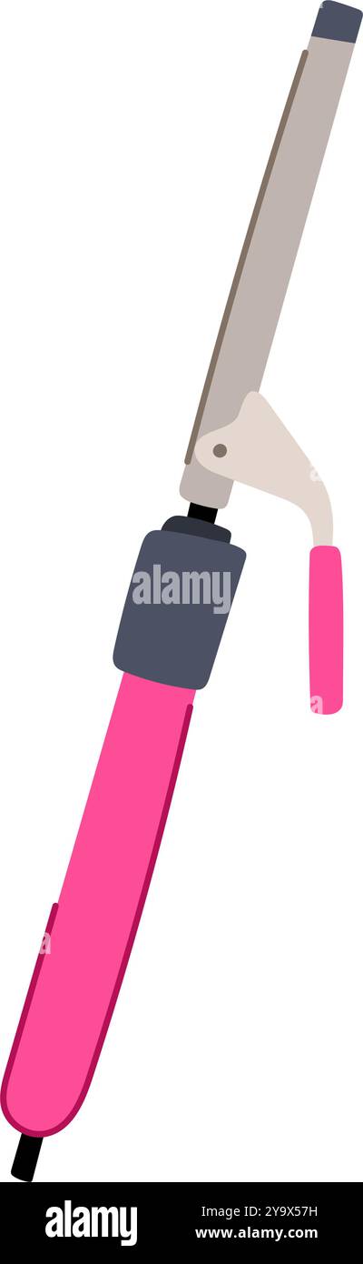 volume curling iron cartoon vector illustration Stock Vector Image ...