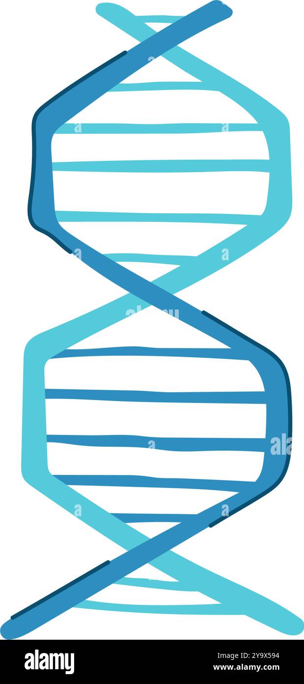 mutation dna spiral cartoon vector illustration Stock Vector Image ...