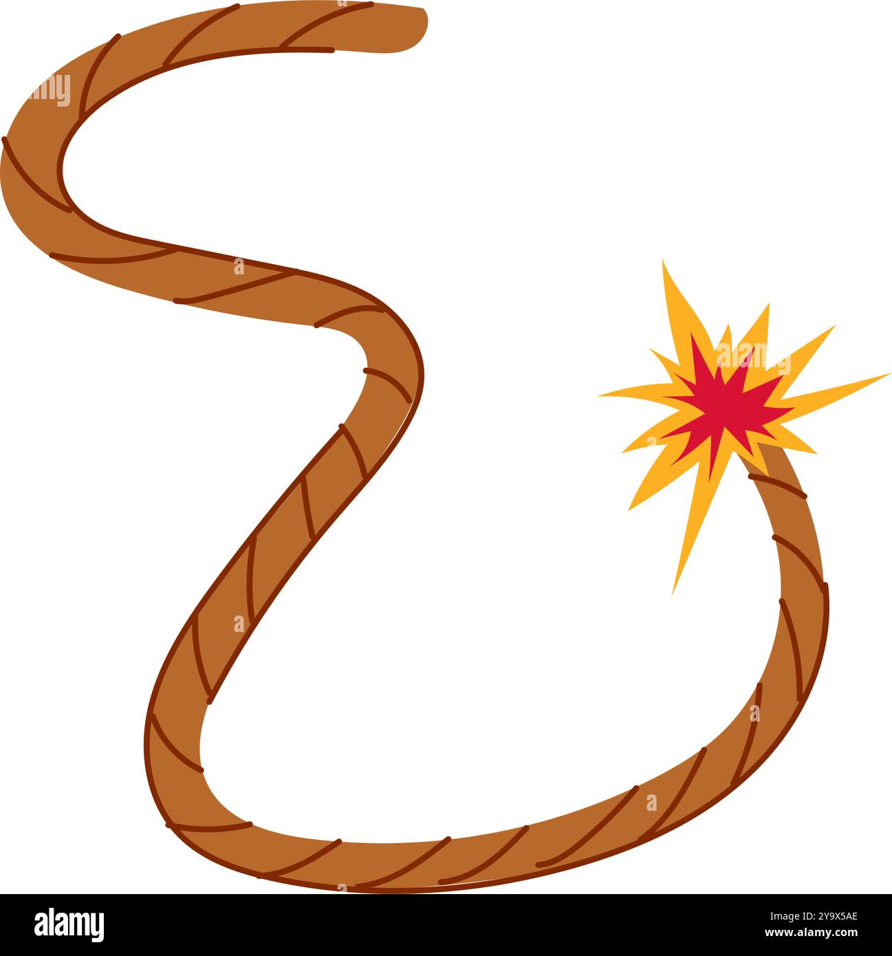 combustion dynamite fuse cartoon vector illustration Stock Vector Image ...