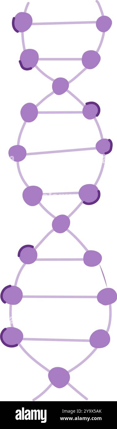 helix dna spiral cartoon vector illustration Stock Vector Image & Art ...