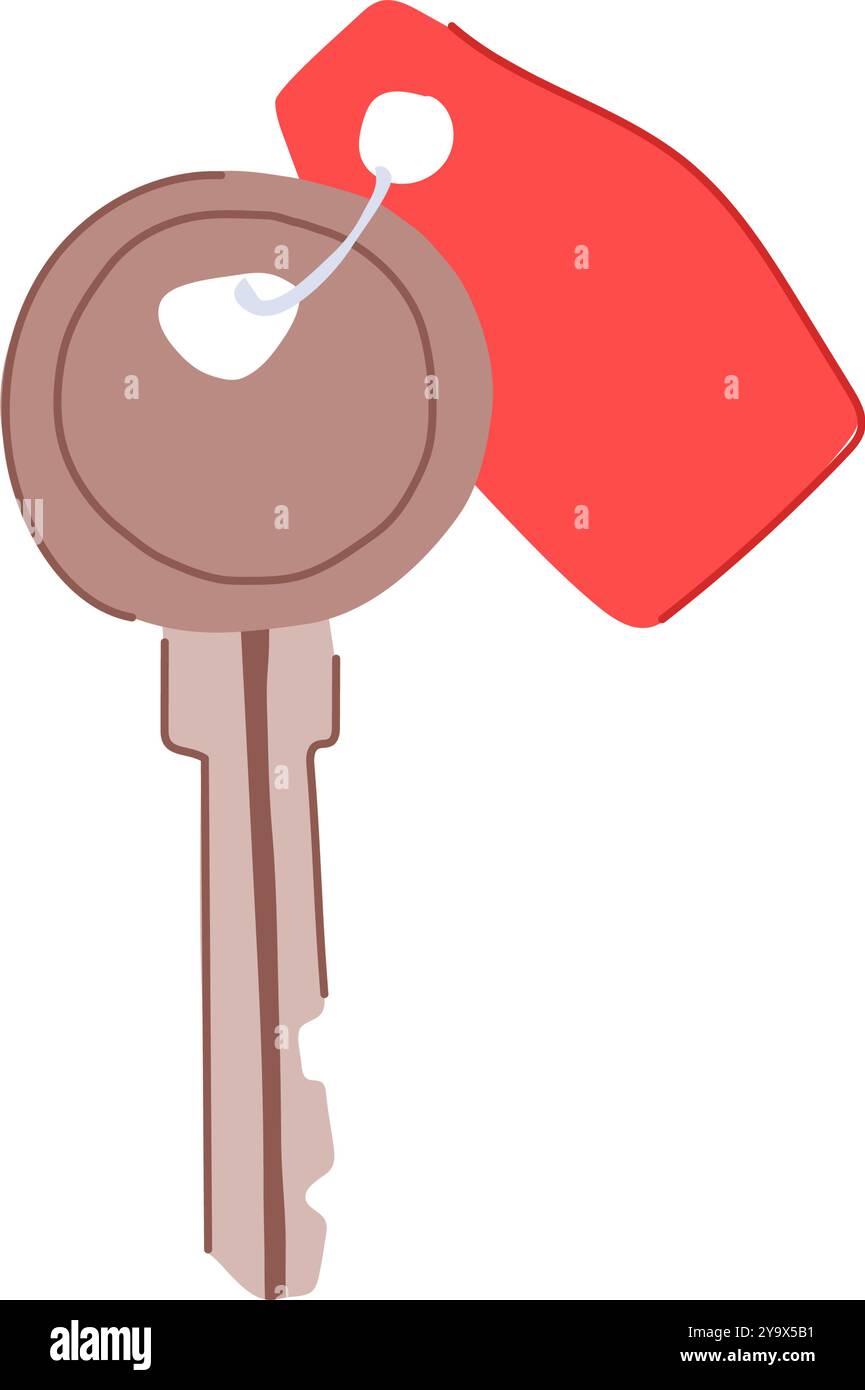 checkin door key hotel cartoon vector illustration Stock Vector Image ...