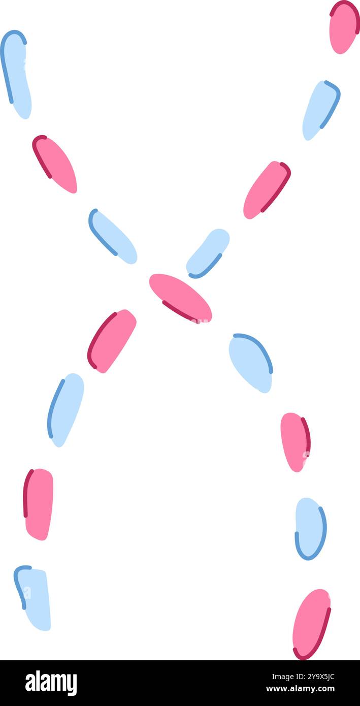 replication dna spiral cartoon vector illustration Stock Vector Image ...