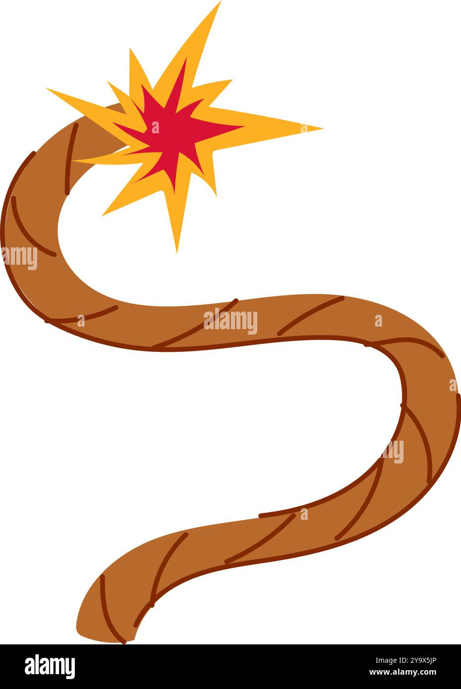 trigger dynamite fuse cartoon vector illustration Stock Vector Image ...