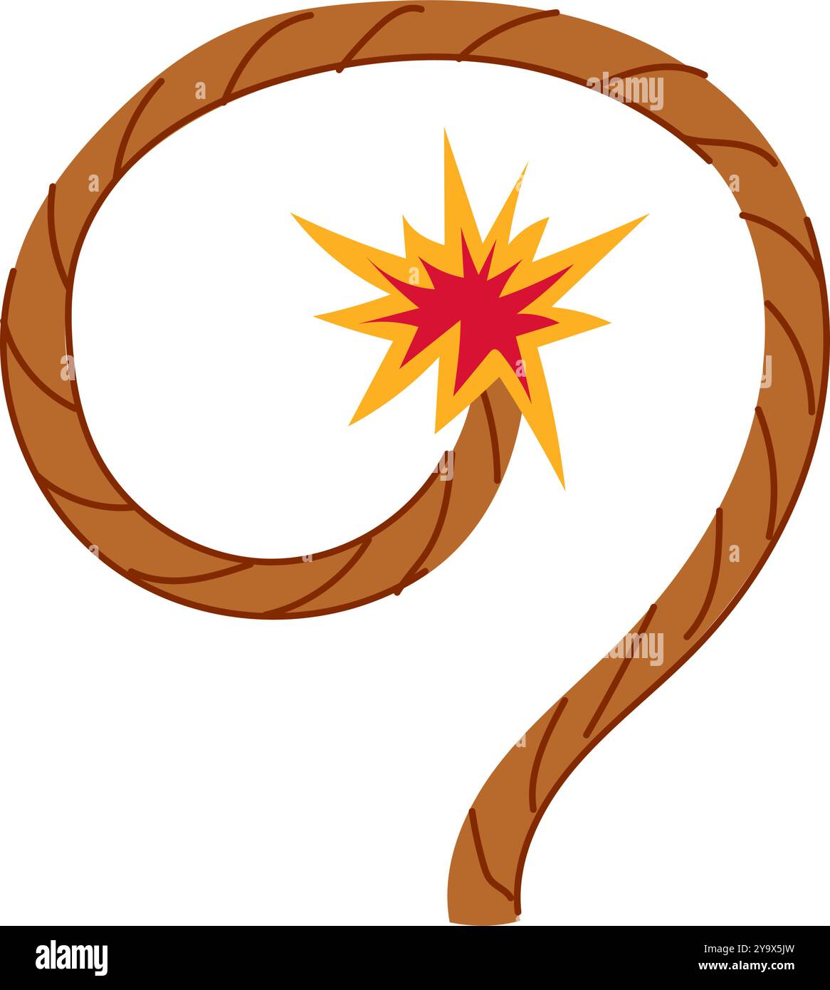 spark dynamite fuse cartoon vector illustration Stock Vector Image ...