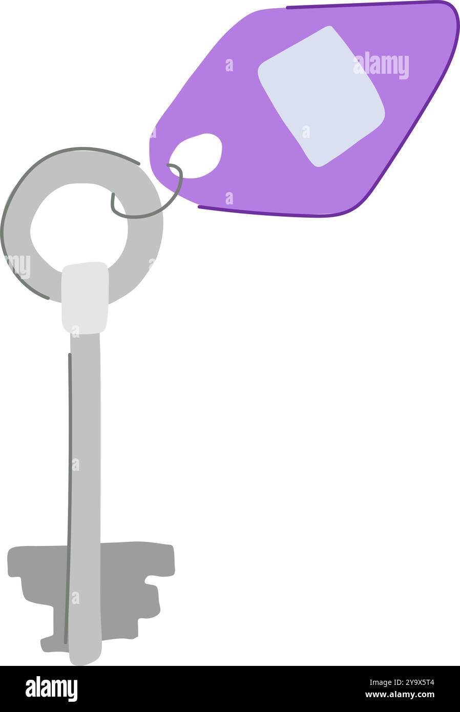 room door key hotel cartoon vector illustration Stock Vector Image ...