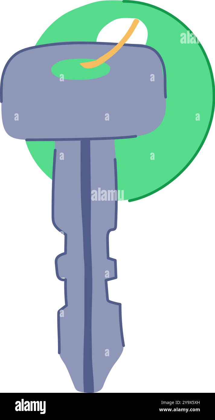 lock door key hotel cartoon vector illustration Stock Vector Image ...