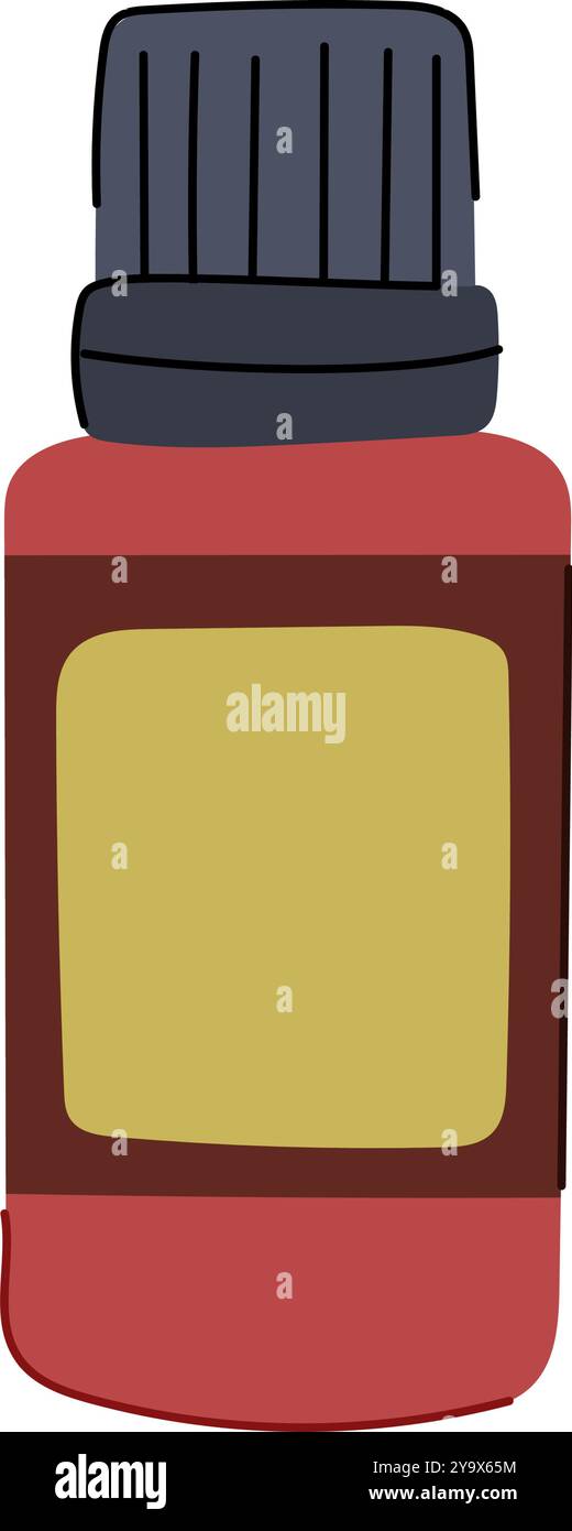 blend essential oil bottle cartoon vector illustration Stock Vector ...