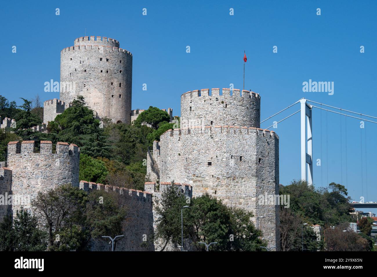 The Rumeli Fortress in Sariyer district of Istanbul, Turkey Stock Photo ...
